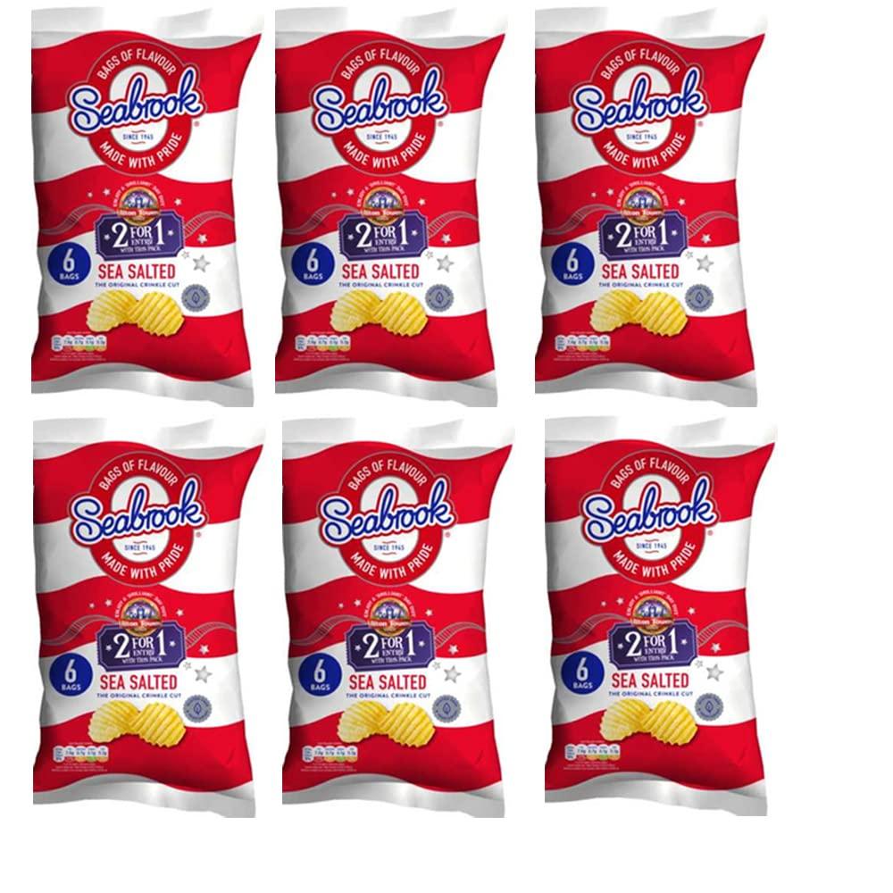 Various Flavor Crisps Chips 6 Pack x 25g (Sea Salt 06 Packs(36 mini ...