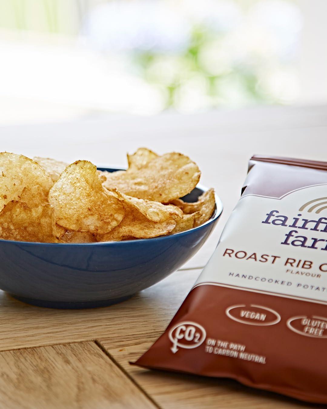 Fairfields Farm Crisps - Roast Rib of Beef Flavour Hand Cooked Potato ...