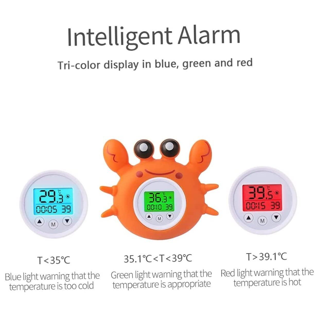 Digital Baby Bath Thermometer - LED Water Temperature & Room Gauge with ...