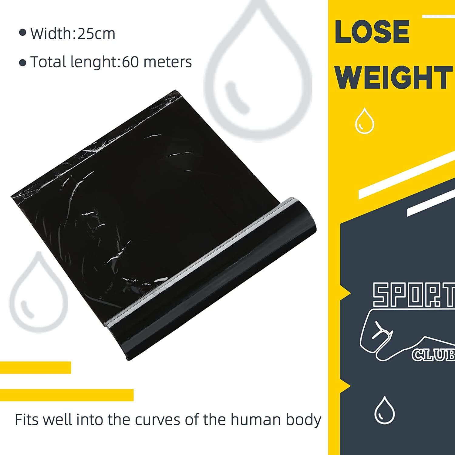 60m Black Osmotic Plastic Body Wrap for Workout and Sweat Enhancement ...