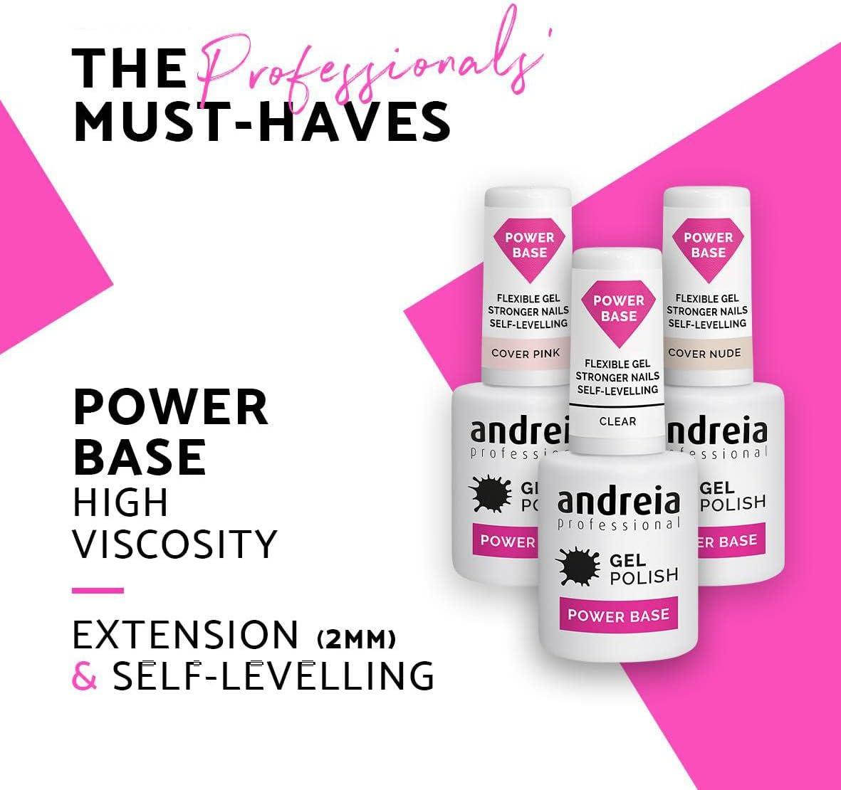 Andreia Professional Nude Gel Nail Polish Power Base - High Viscosity Base for Stronger Nails ...