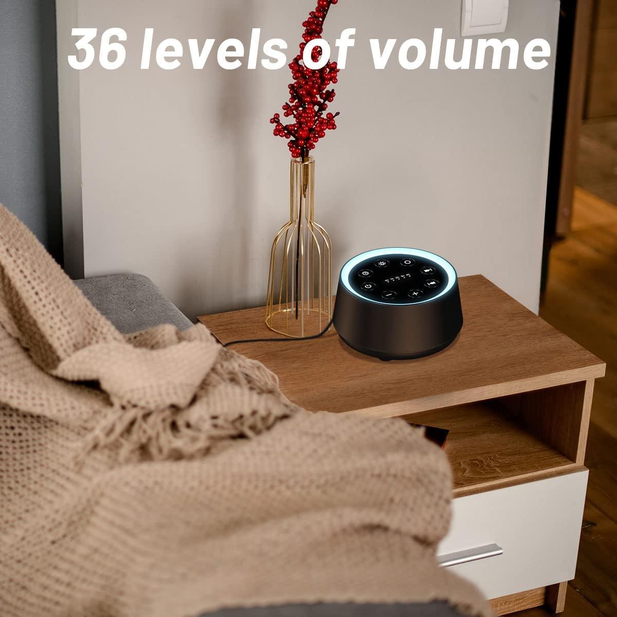 EasyHome Sleep Sound Machine | 30 Soothing Sounds, 12 Night Light ...