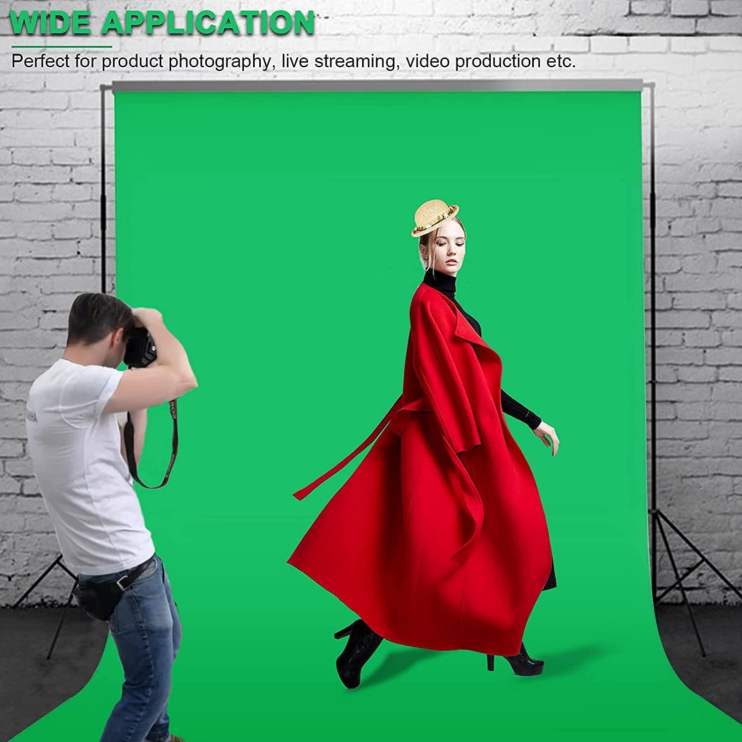 10x7 FT Green Screen Backdrop for Photography, Chromakey Virtual ...