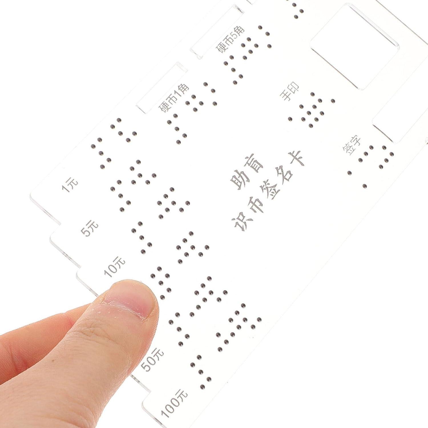 minkissy Acrylic Braille Card Braille Slate Bank Message Notification ...