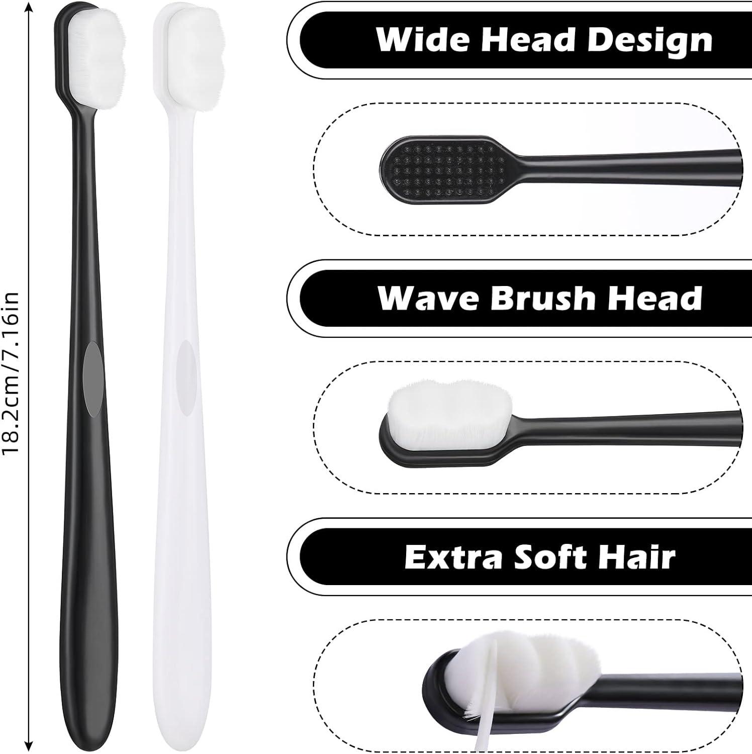 Patelai 10-Pack Soft Nano Toothbrushes for Sensitive Teeth & Gums ...
