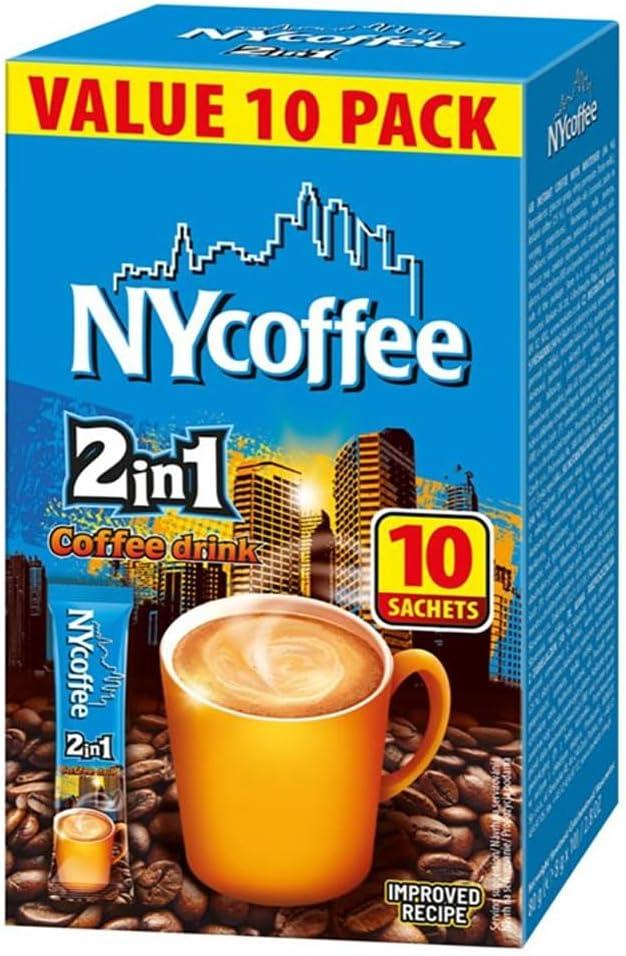 NY Coffee 3 in 1 50 Sachets 5 Flavours Classic Salted Caramel Irish ...