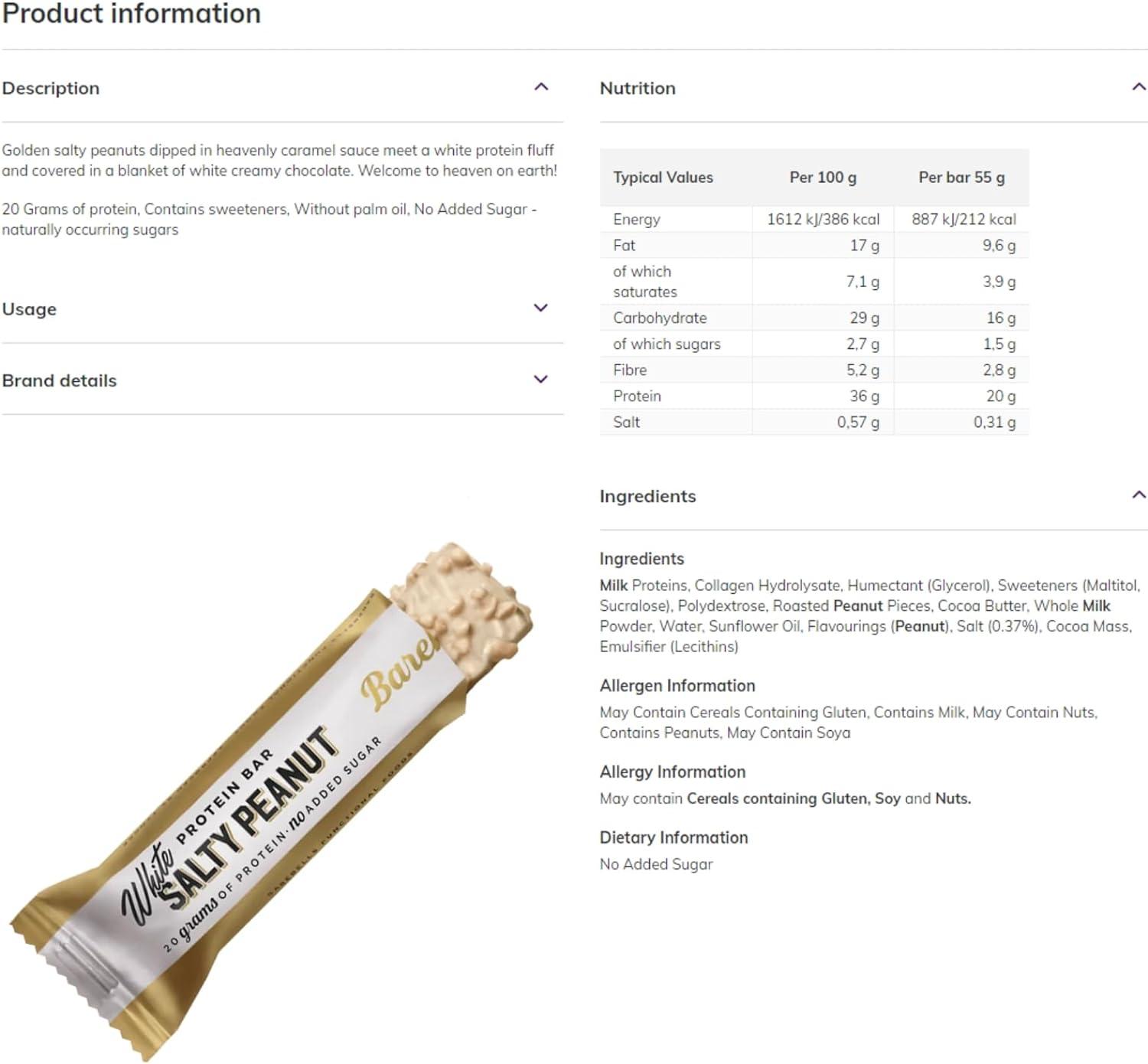 Nutritional Protein Bars Bundle with Barebells Low Sugar High Protein Variety Pack 2 x 55g ...