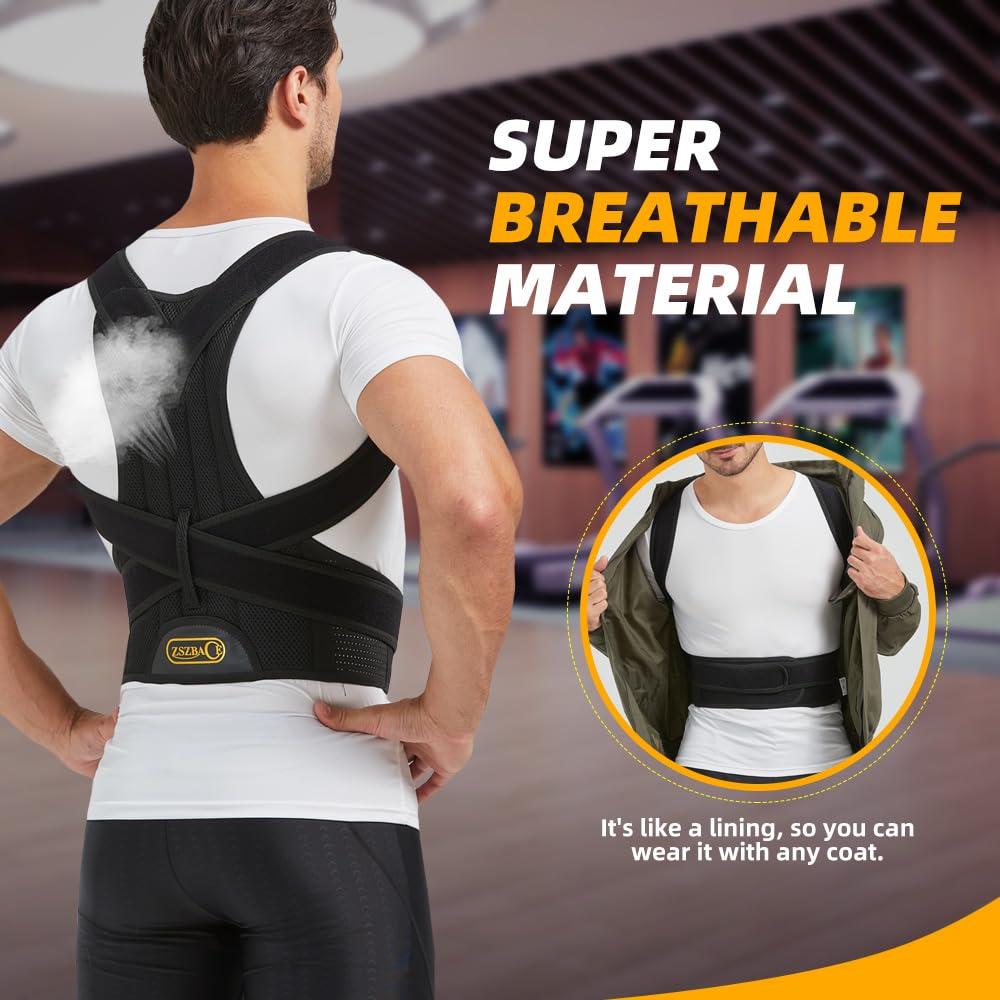 Adjustable Posture Corrector for Men and Women - Top Comfort Back Brace ...