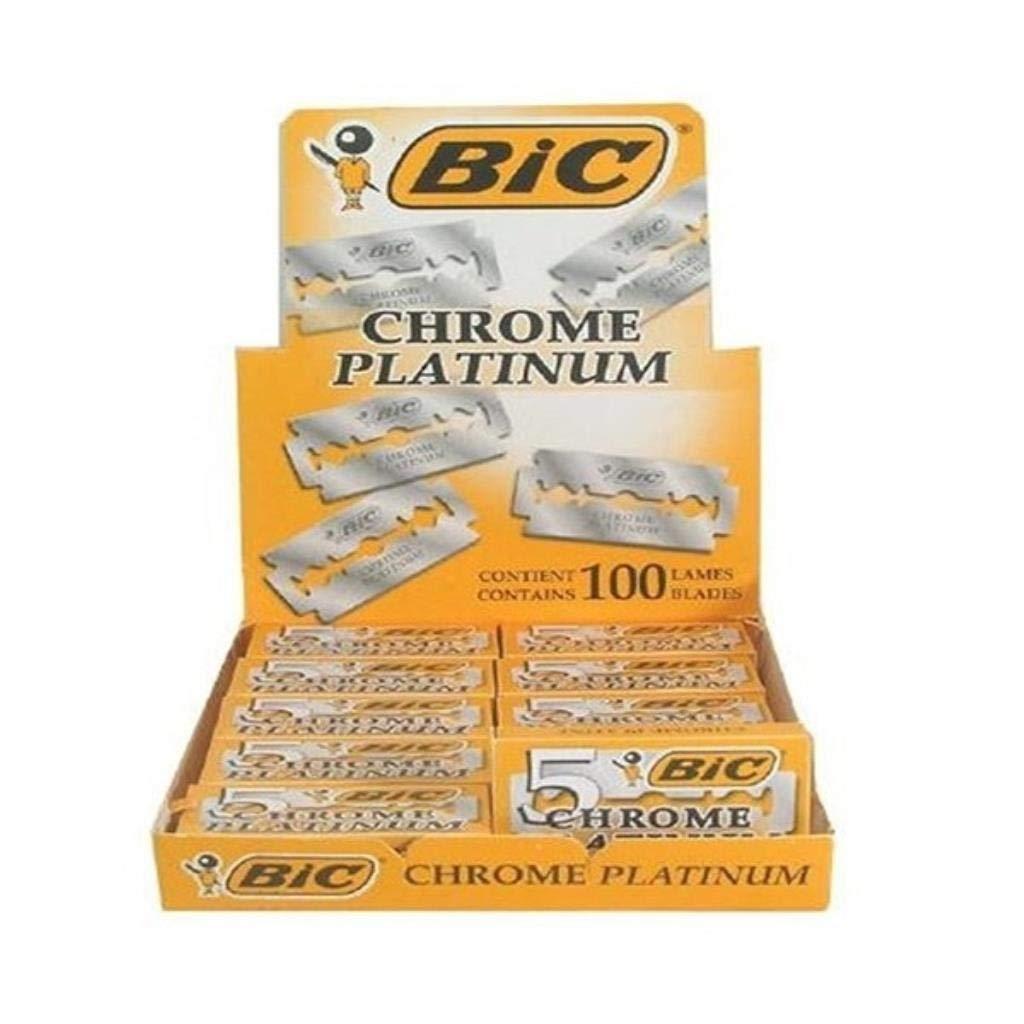 100 Bic Chrome Platinum Double Edge Razor Blades | Buy Now with Express ...