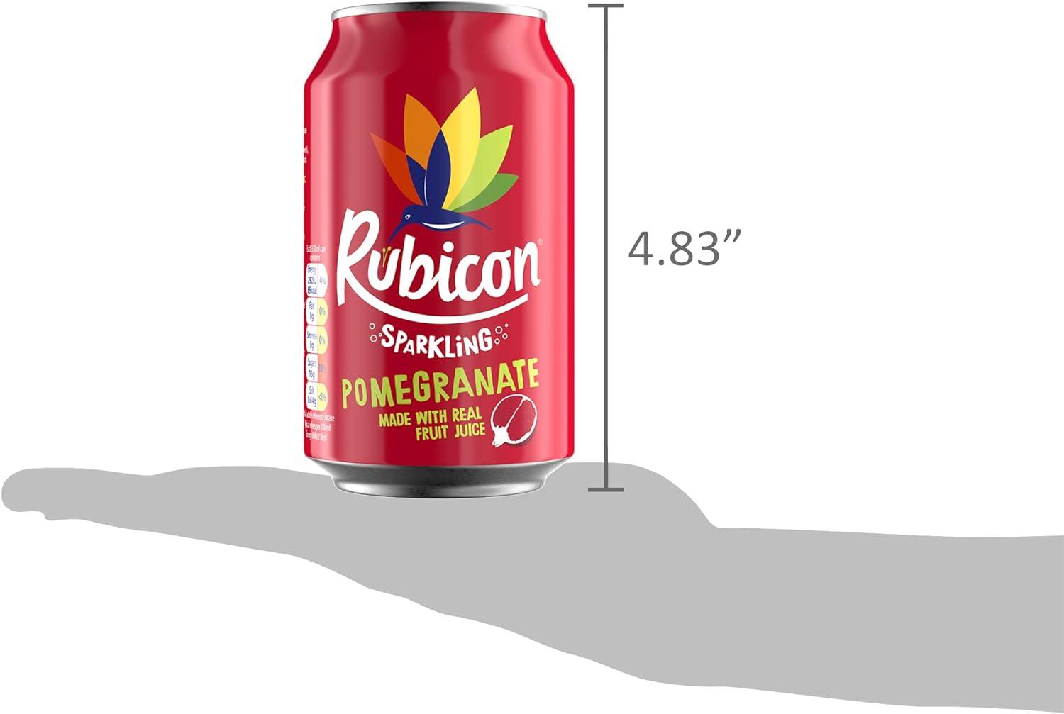 Rubicon Sparkling Pomegranate Fizzy Drink with Real Fruit Juice ...