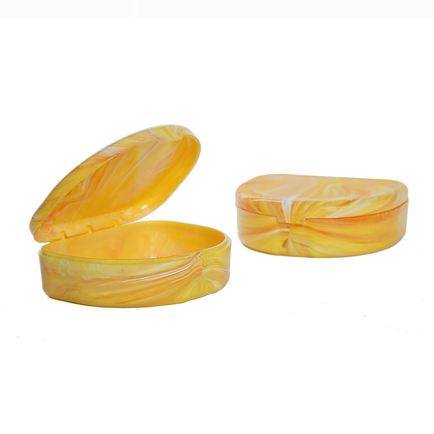 Marble Retainer Cases with Labels - Pack of 6 | Stylish Storage ...