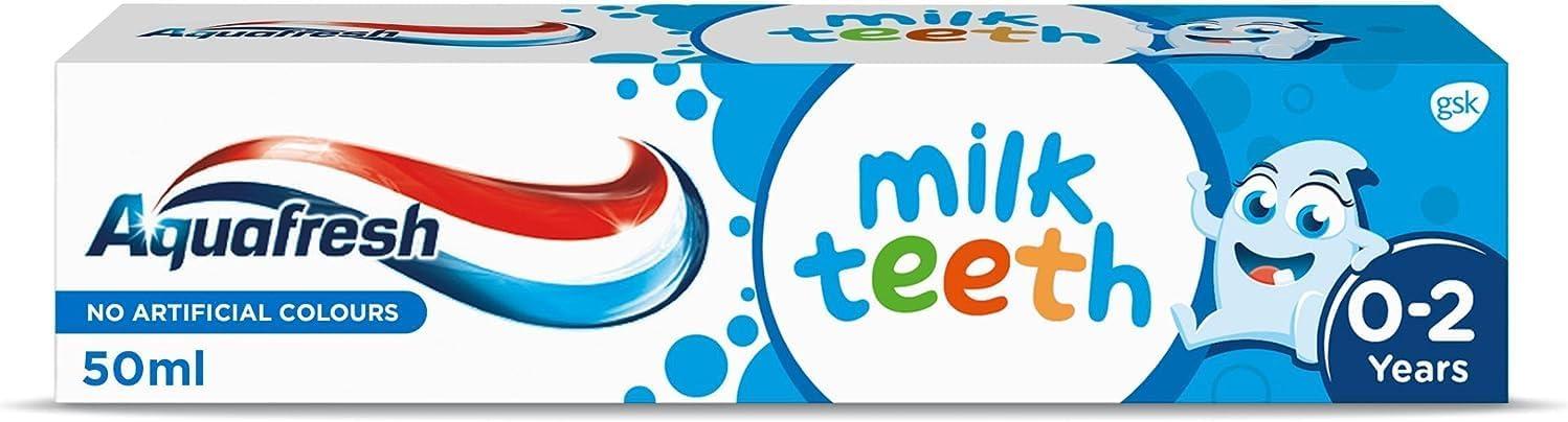 Aquafresh Milk Teeth Toothpaste for Baby Teeth 0-2 Years 50ml - Pack of ...