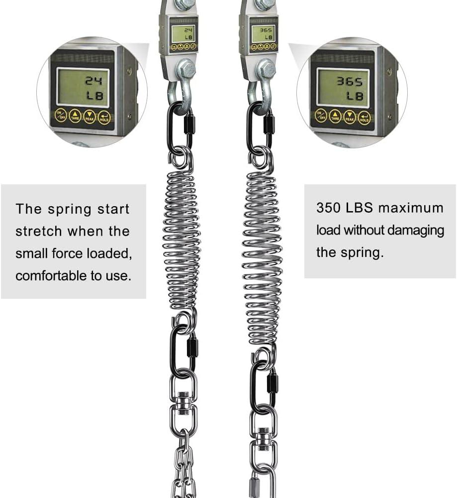 SELEWARE Heavy Boxing Punching Bag Spring Hanging Kit 300LB Capacity ...