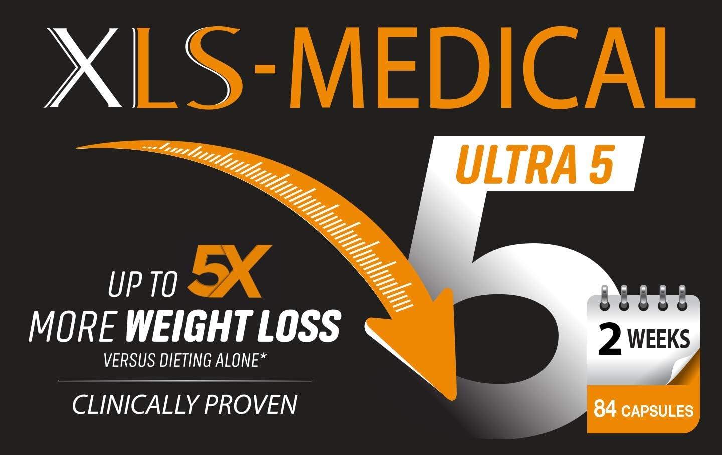 XLS-Medical Ultra 5 Weight Loss Capsules - 84 Capsules - Reduces ...