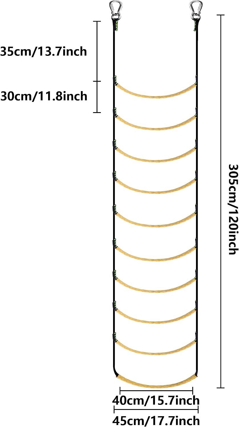 10 Step Boat Rope Ladder | Portable Marine Swim Assist Boarding Ladder ...