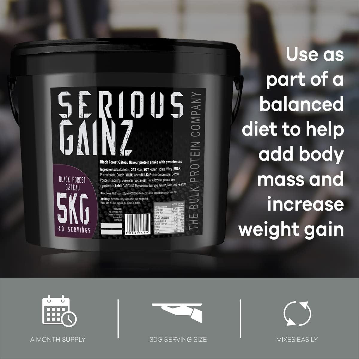 The Bulk Protein Company - Serious Gainz Mass Gainer Protein Powder ...