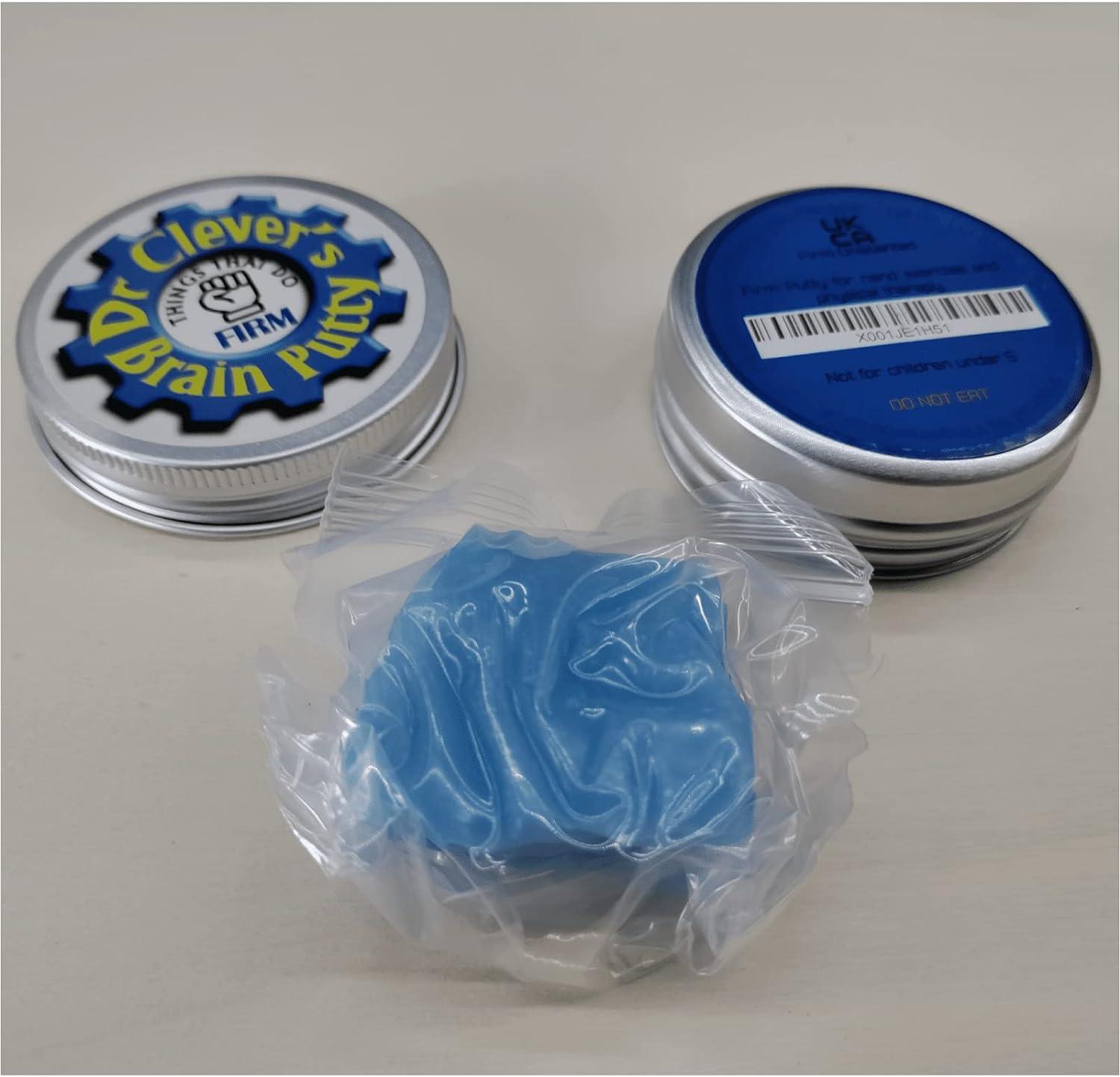 Dr Clever TM Stress Putty | Firm Blue 20g Tin | Sensory Relief Fidget ...