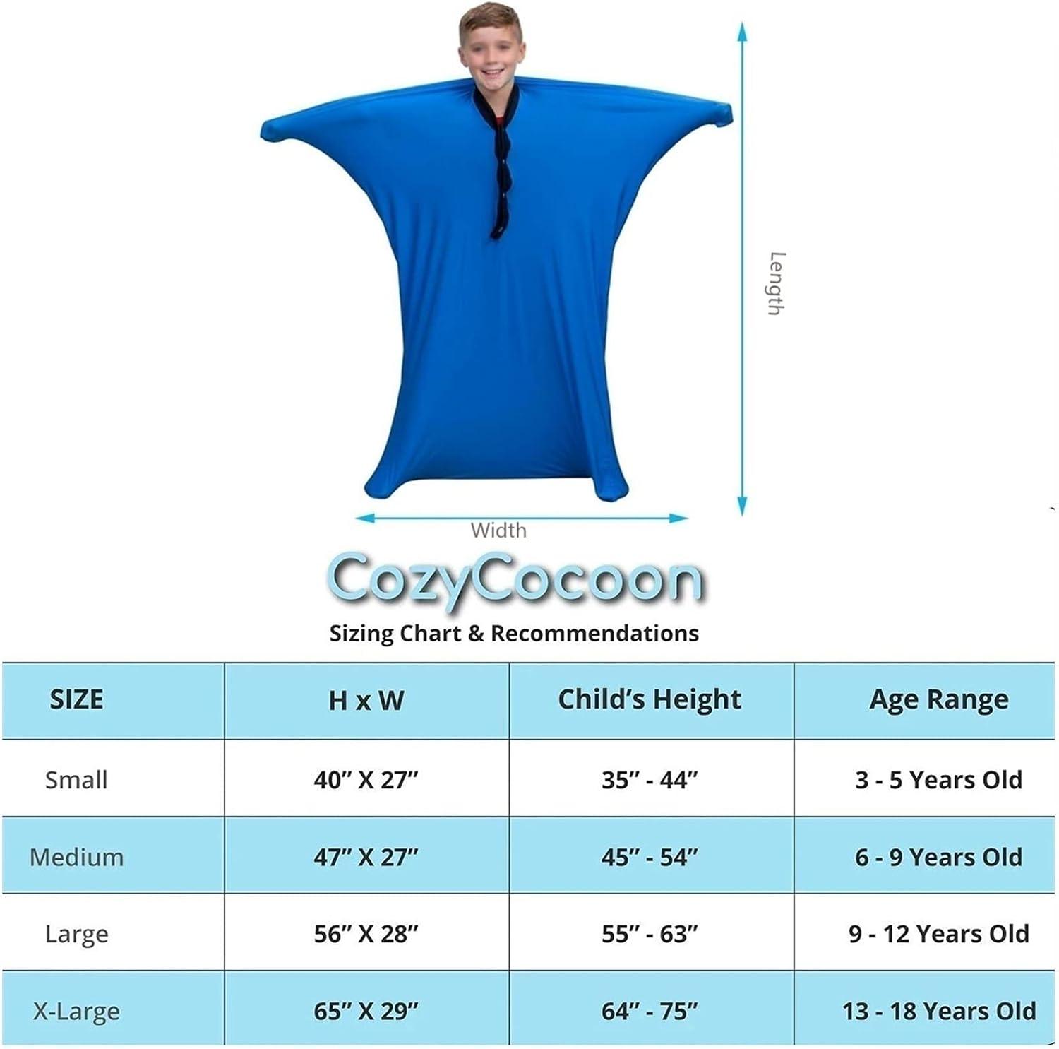 XL Blue Sensory Body Sock for Autism | Breathable & Stretchy Cuddling ...