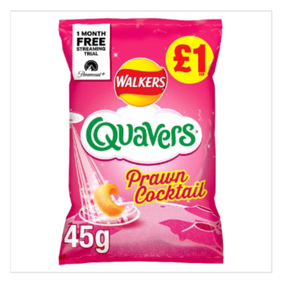 Walkers Quavers Prawn Cocktail Snacks 45g x Case of 15 | Buy Now with ...
