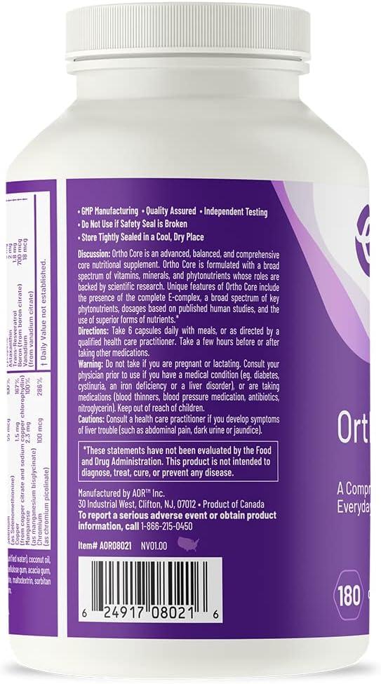 AOR Ortho Core Multivitamin & Mineral Supplement - 30 Servings (USA ...