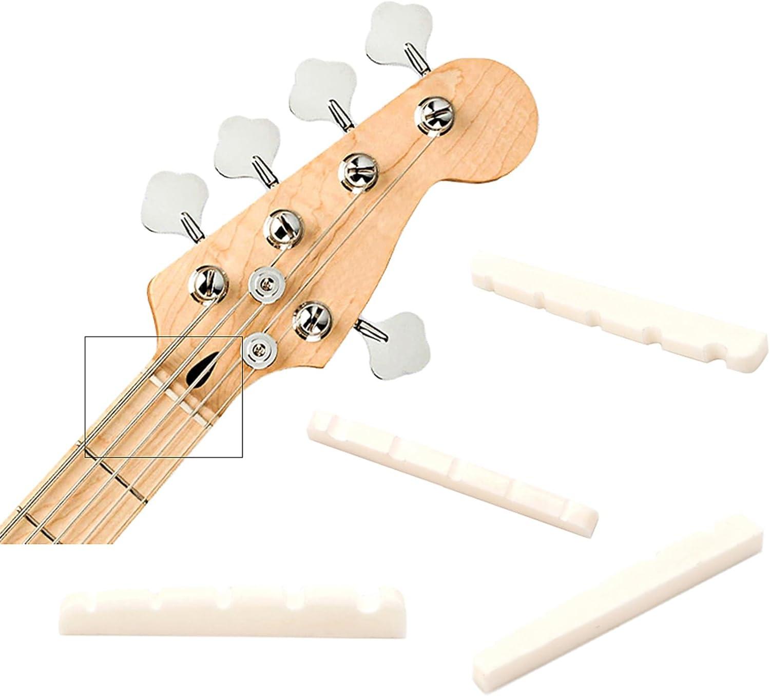 lxuebaix Durable 5 String Bass Nut Replacement Flat Bottom Electric ...