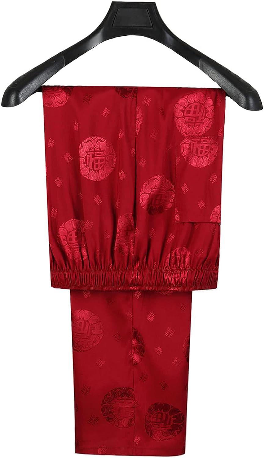 Men's Chinese Tang Hanfu Kung Fu Uniform Red - Traditional Martial Arts ...