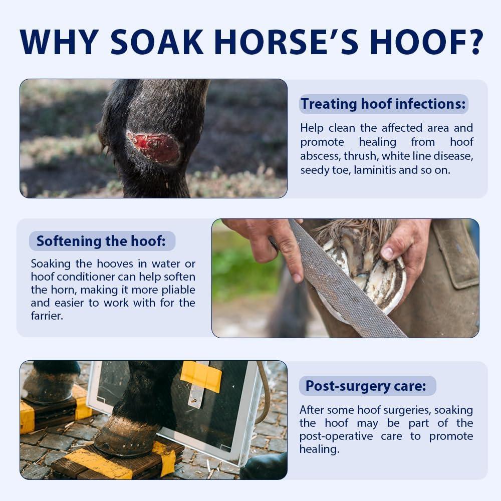 COMFPET Hoof Soaking Boot for Horse Hoof Care - White Line Disease ...