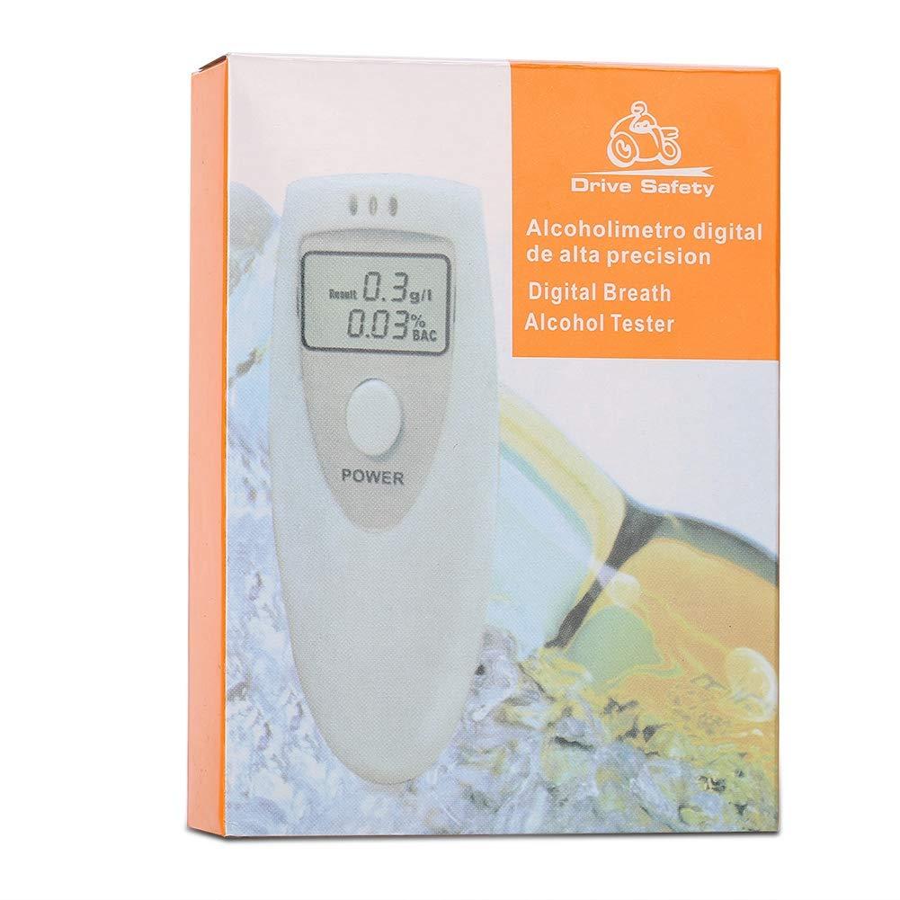 FastUU White Breathalyzer Alcohol Tester LCD Screen - Digital Handheld ...