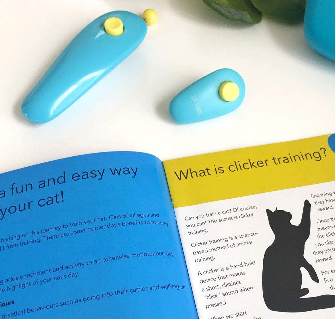 CAT SCHOOL Clicker Training Kit - 1 Cat Training Clicker 1 Target Stick ...