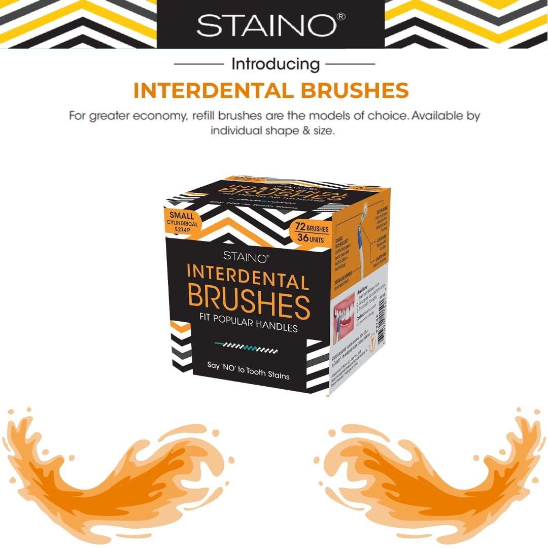 Staino Interdental Brush Refills - Microfine Minis Small Cylindrical 72 ...