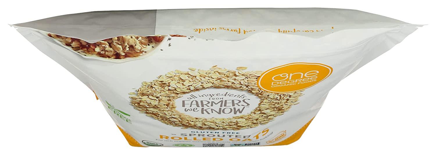 One Degree Organic Foods Oats Sprouted Rolled - 45 oz | Healthy Whole ...