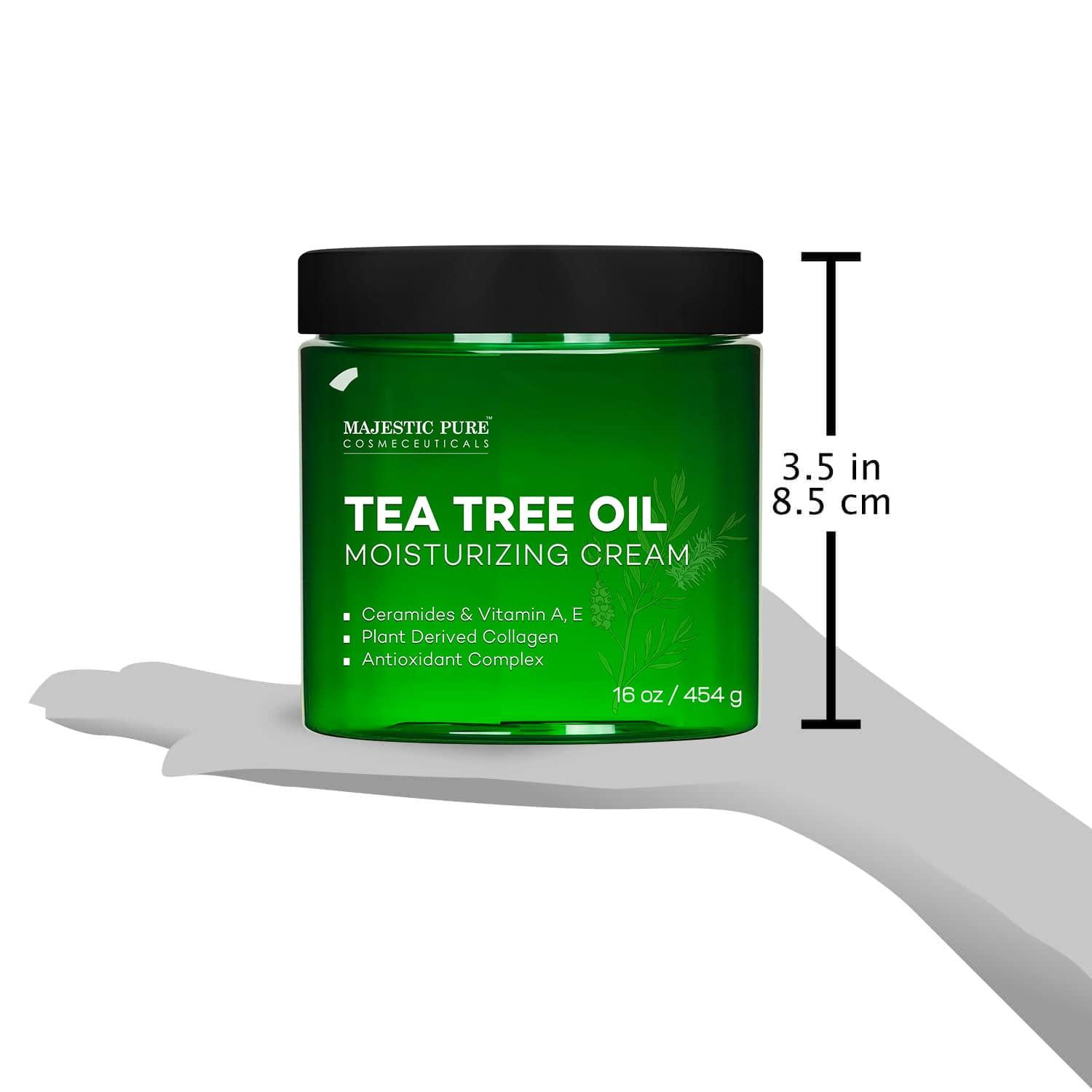 MAJESTIC PURE Tea Tree Oil Moisturizing Cream 16 oz - Ceramides ...