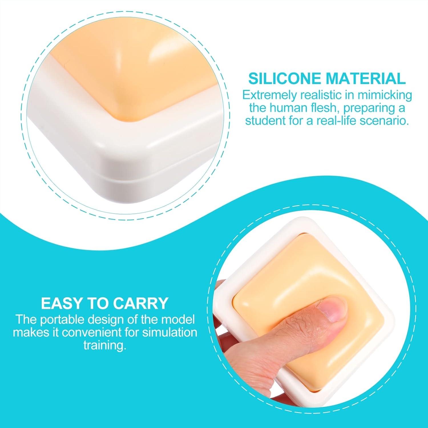 Baluue 3 PCS Intramuscular Injection Training Pad Set - Silicone Human ...