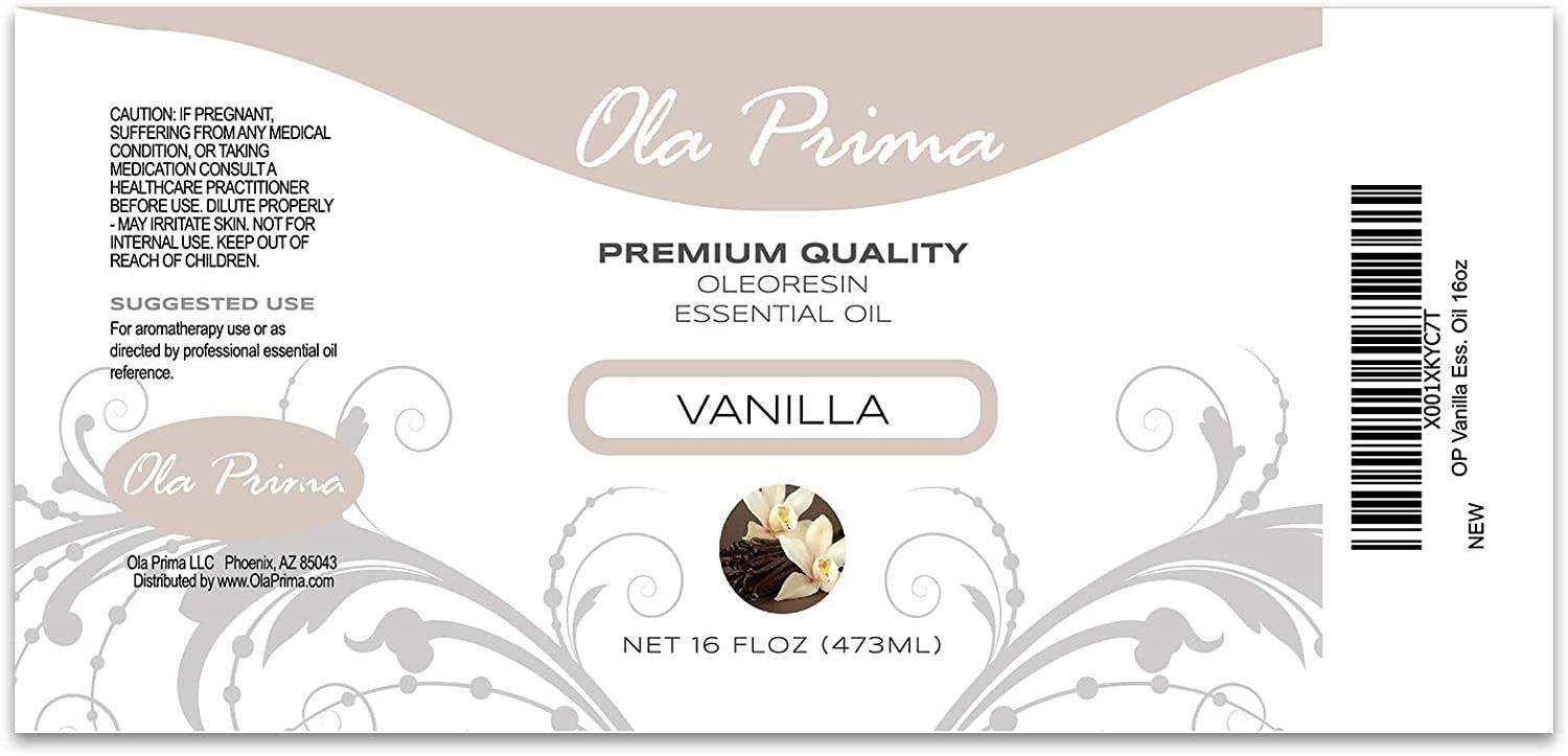 Ola Prima Vanilla Essential Oil 16oz - 100% Pure & Natural - Large 16oz ...