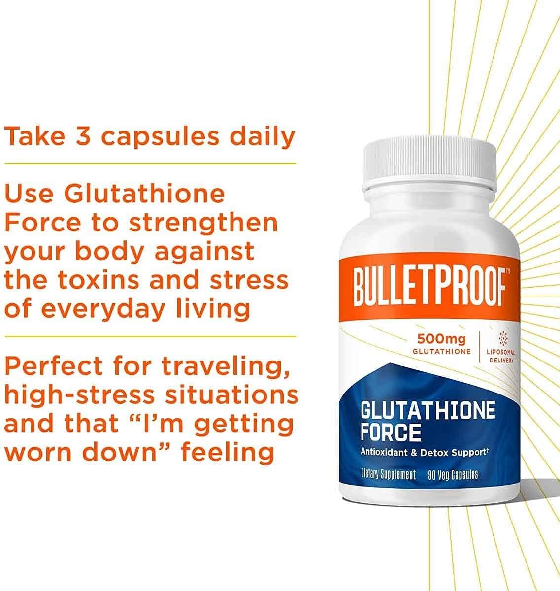 Bulletproof Immunity Bundle: Immune Complex & Glutathione Force - Antioxidants Vitamin C and ...