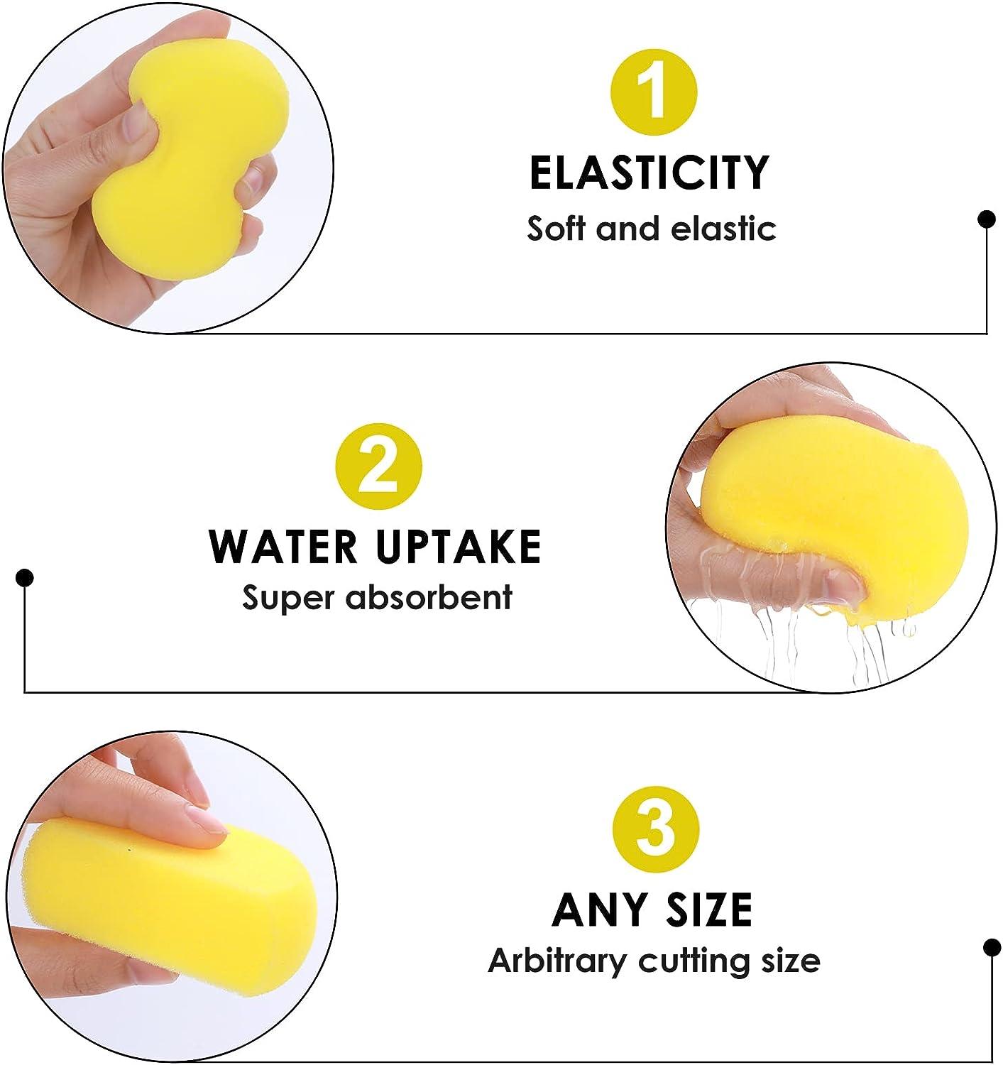 12 Pcs Yellow Round Synthetic Artist Sponges - Face Painting ...