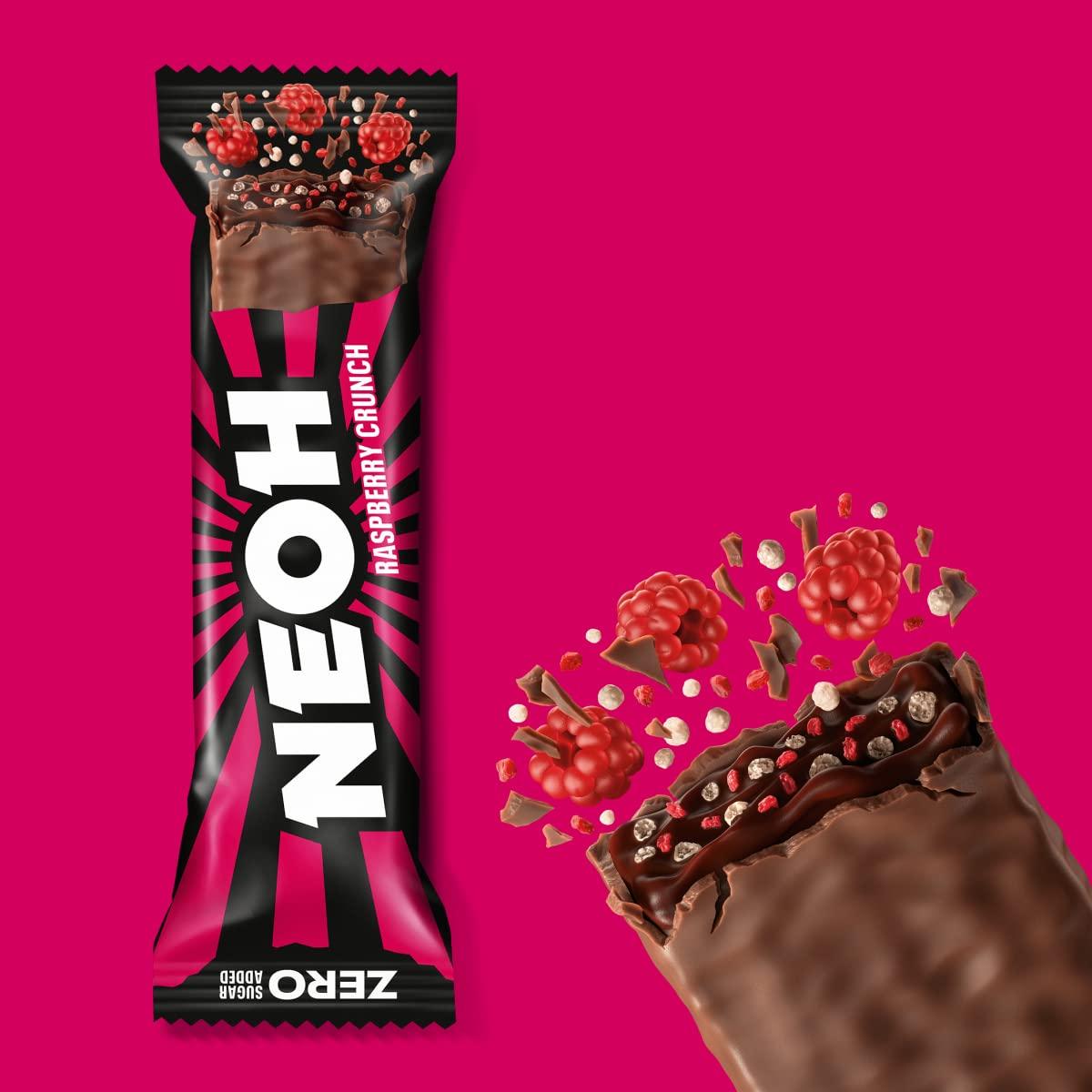 NEOH Low Carb Protein & Candy Bar - Raspberry 24 Pack | Low Calorie ...