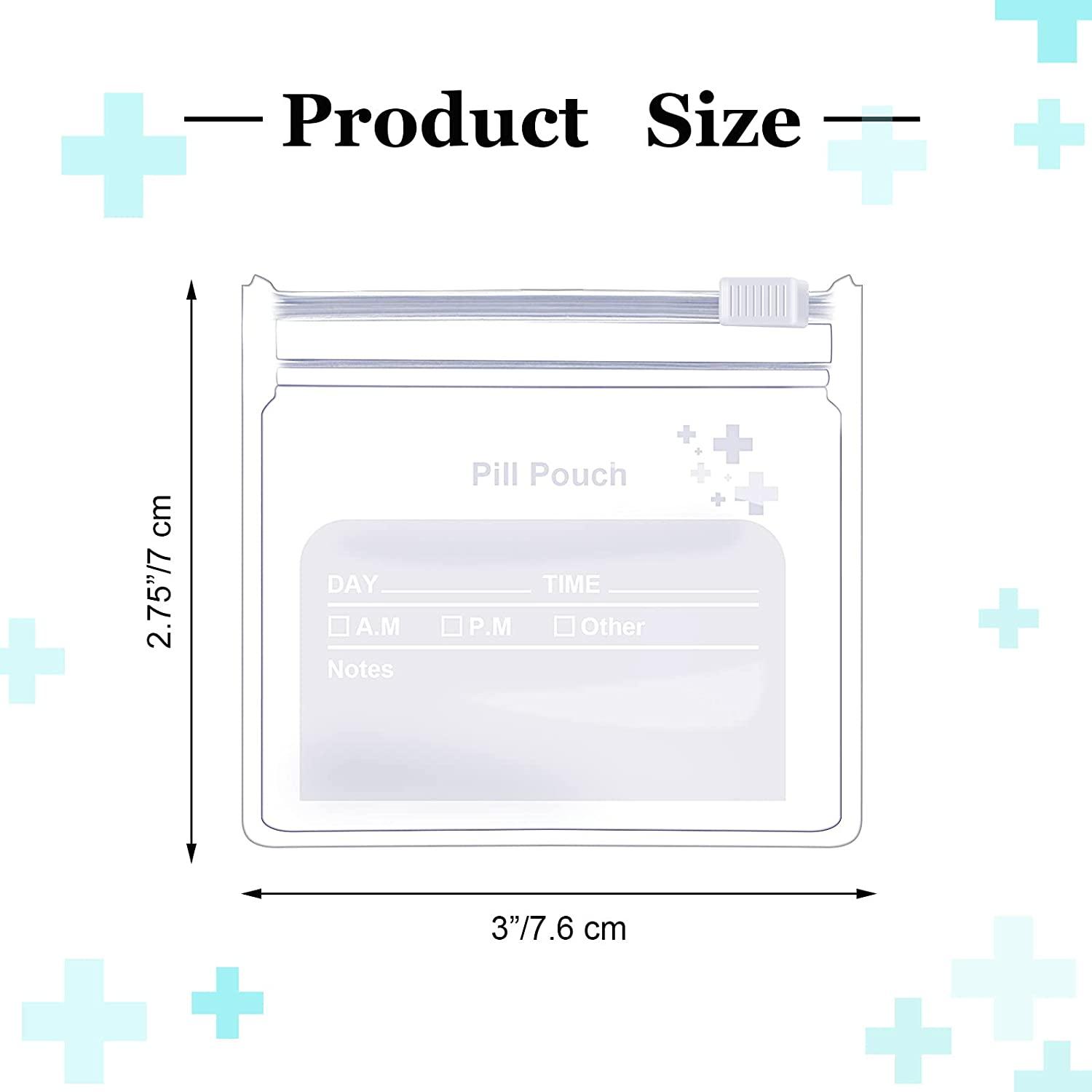 Reusable Zippered Pill Pouch Set with Labels - 12 Pieces | Buy Now with ...