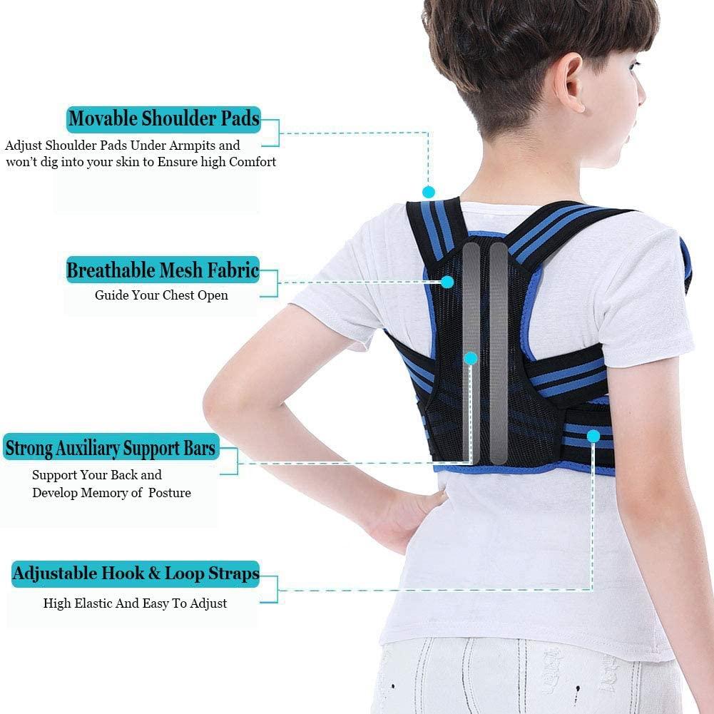 Kids & Teens Posture Corrector - Effective Upper Back Brace for Boys ...