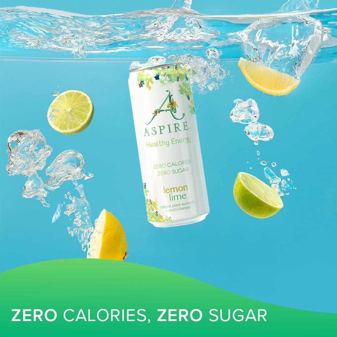 ASPIRE Healthy Energy Drink 12 x 330ml Cans - Zero Calories, Zero Sugar ...
