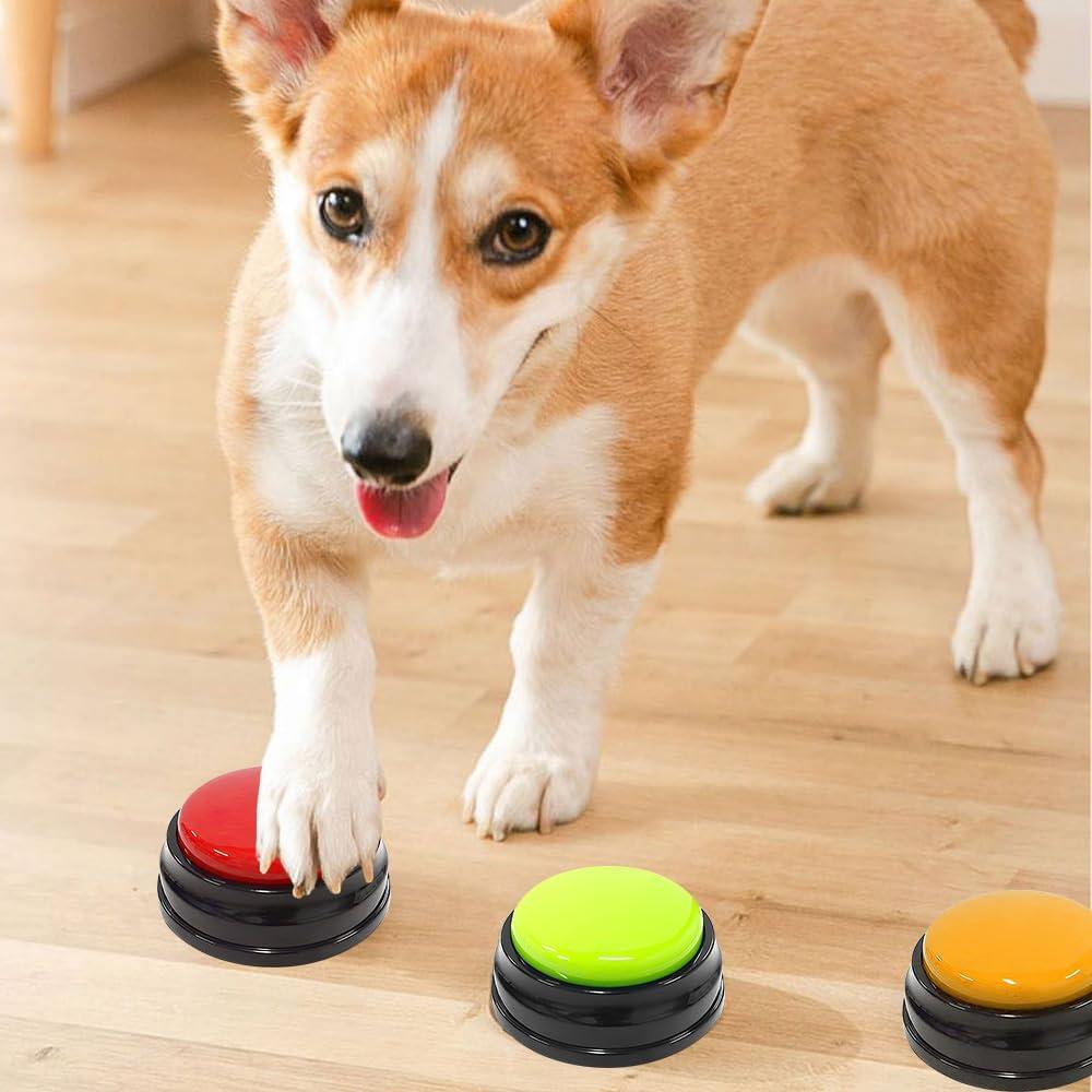 Fivtsme 4-Piece Dog Buzzer with Recording Function | Interactive Pet ...