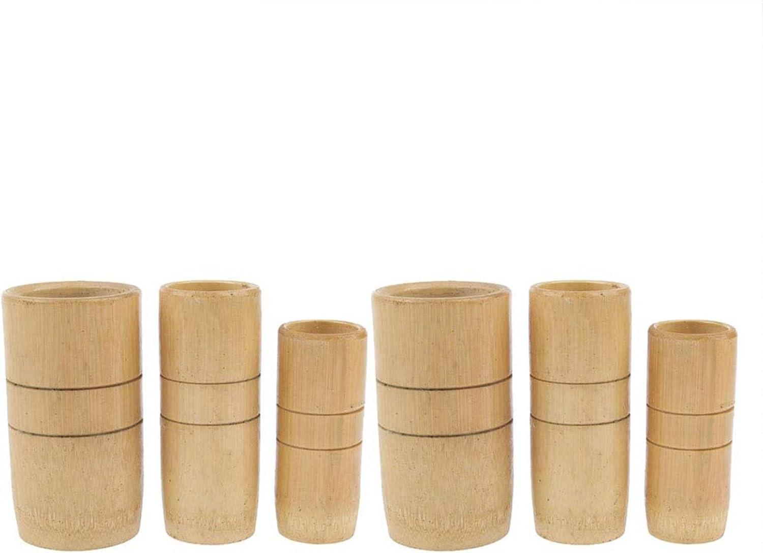 Bamboo Cupping Set - Pack of 6 | Premium Chinese Acupuncture Cupping ...