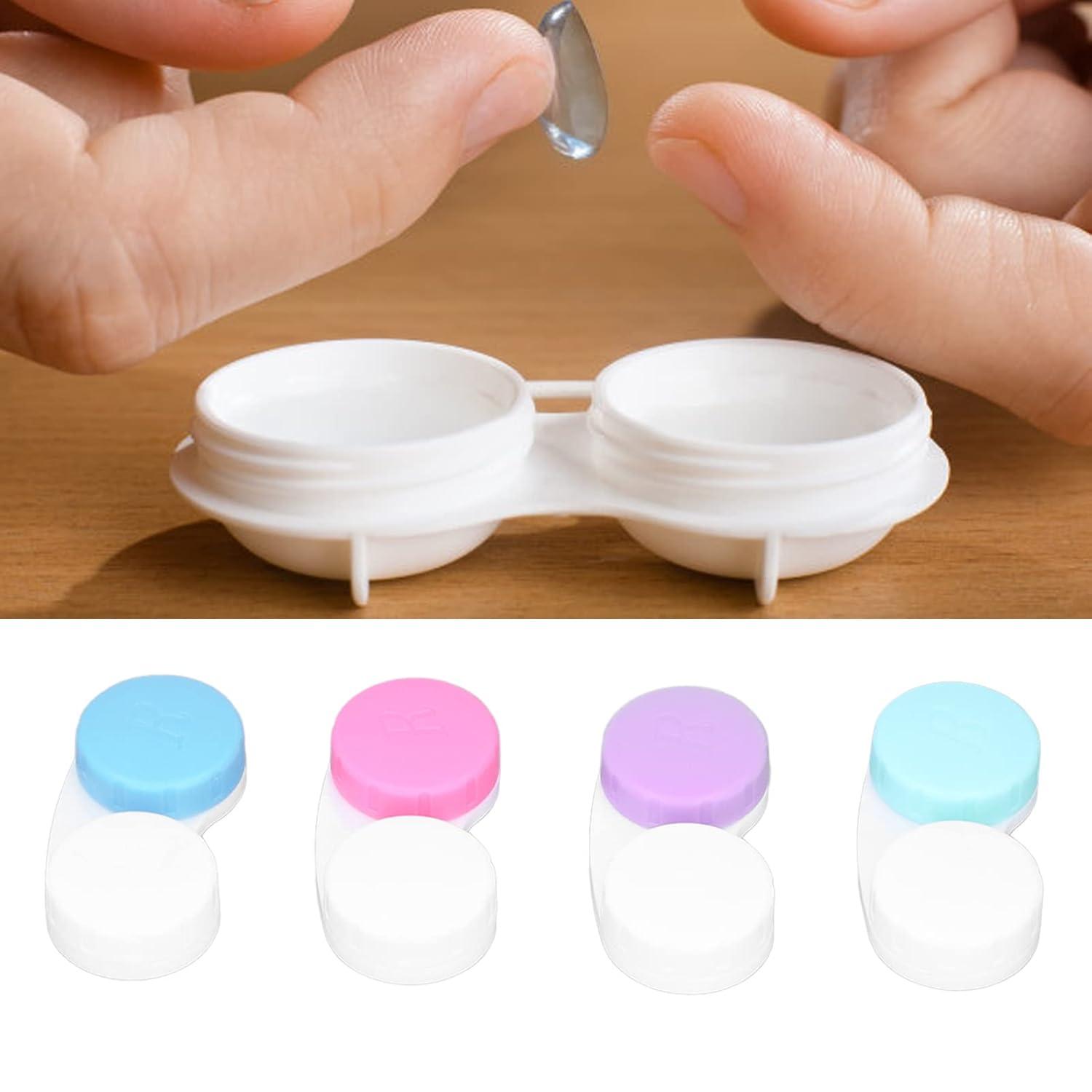 12-Part Eco-Friendly Contact Lens Container Kit - Portable & Colorful ...