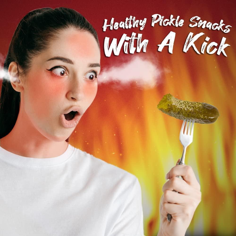 Mrs. Klein's Large Hot Pickles - Bold Spicy Dill Snack with Natural ...