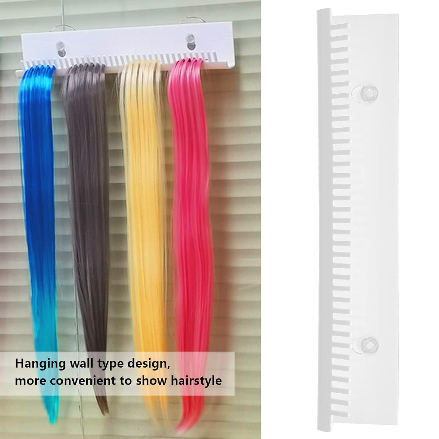 Hair Extension Holder with Suction Cups - U-Shape Wall-Hung Display for ...