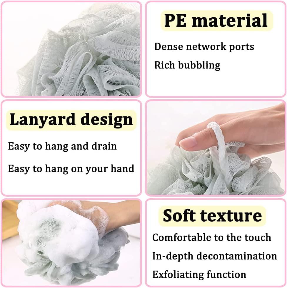 10 Pack Colorful Small Loofah Bath Sponges for Kids and Adults - Soft ...
