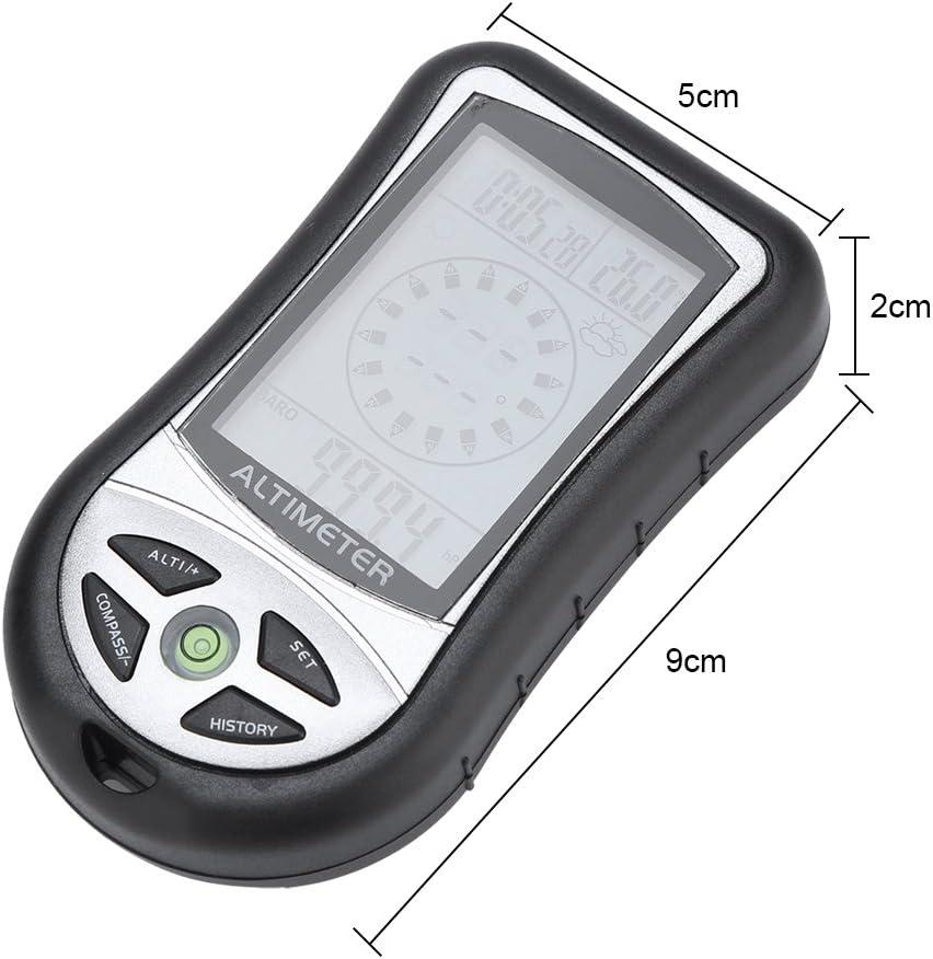 Digital Compass 8 in 1 Multi-Functional LED Outdoor Altimeter Barometer ...