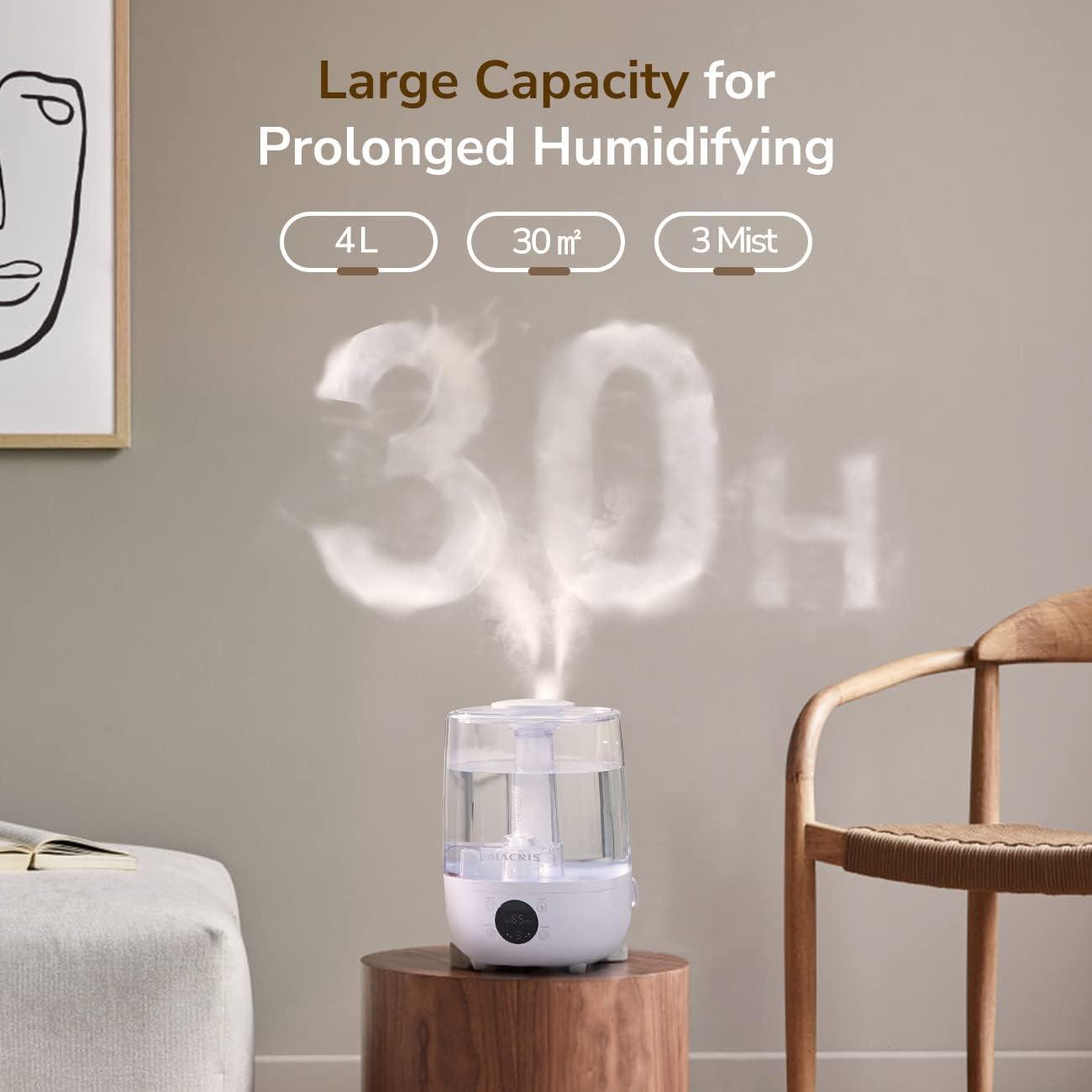 ALACRIS Smart Humidifier 4L - Constant Humidity, LED Display, Ultra ...