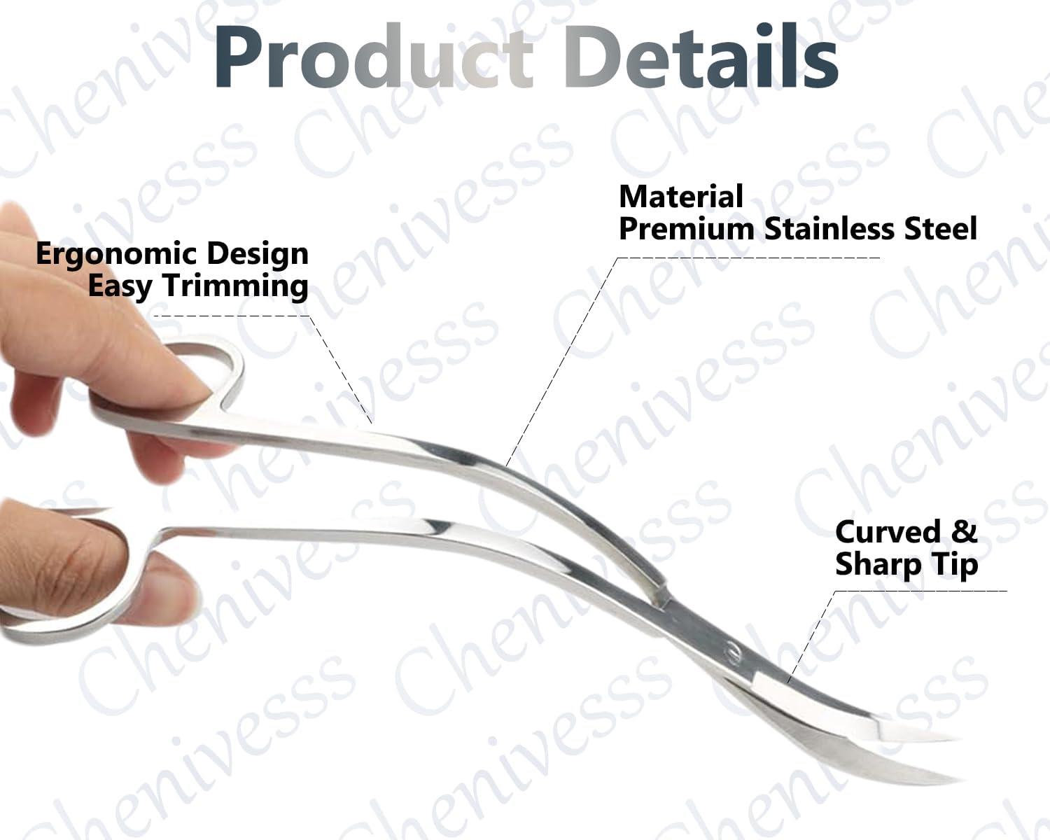 Shop Stainless Steel 25cm Curved Aquarium Plant Scissors - Wave ...