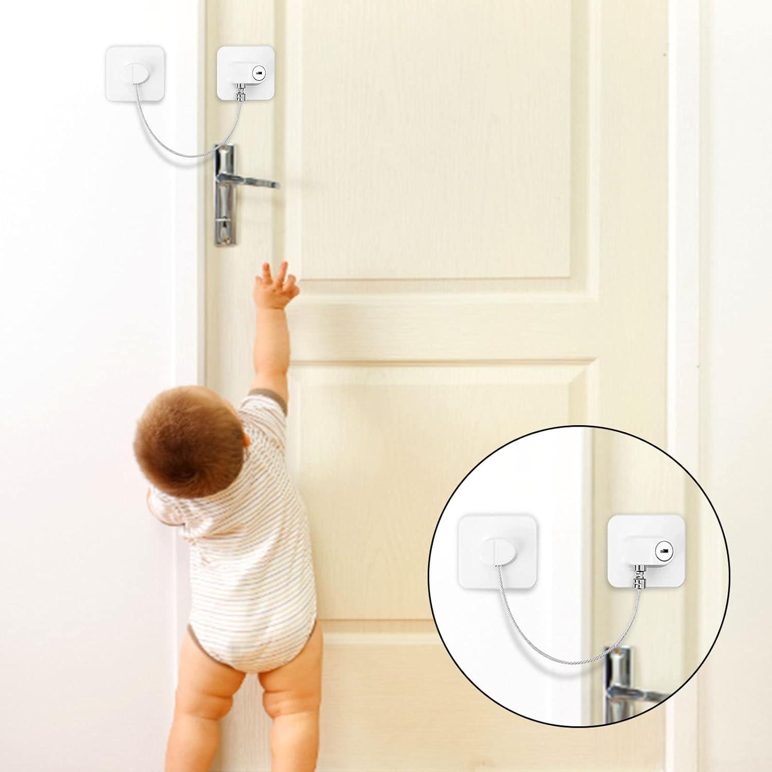 Funmo 4 Pcs Baby Safety Lock Set - No Drilling Childproof Locks for ...